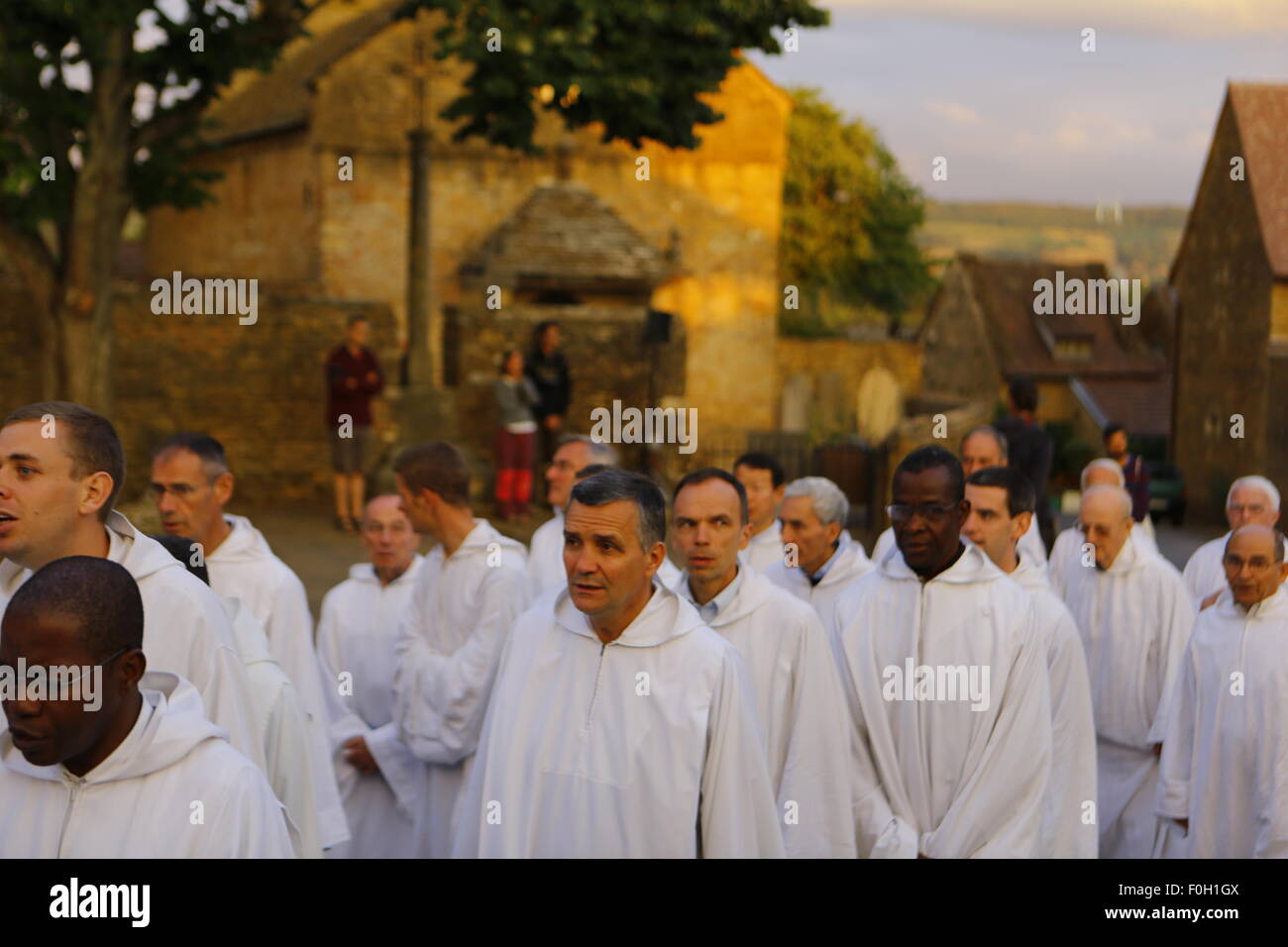 Taizé, France. 15th August 2015. The brothers of the Taizé community ...