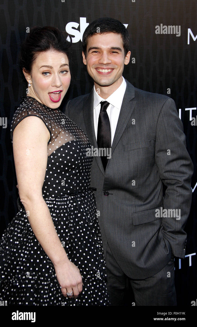 Lynn Collins and Steven Strait at the Los Angeles premiere of Starz ...