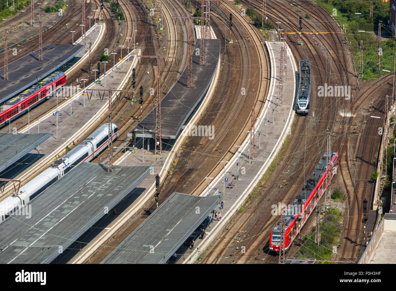City of Essen, Germany, city center, business district, main railway ...
