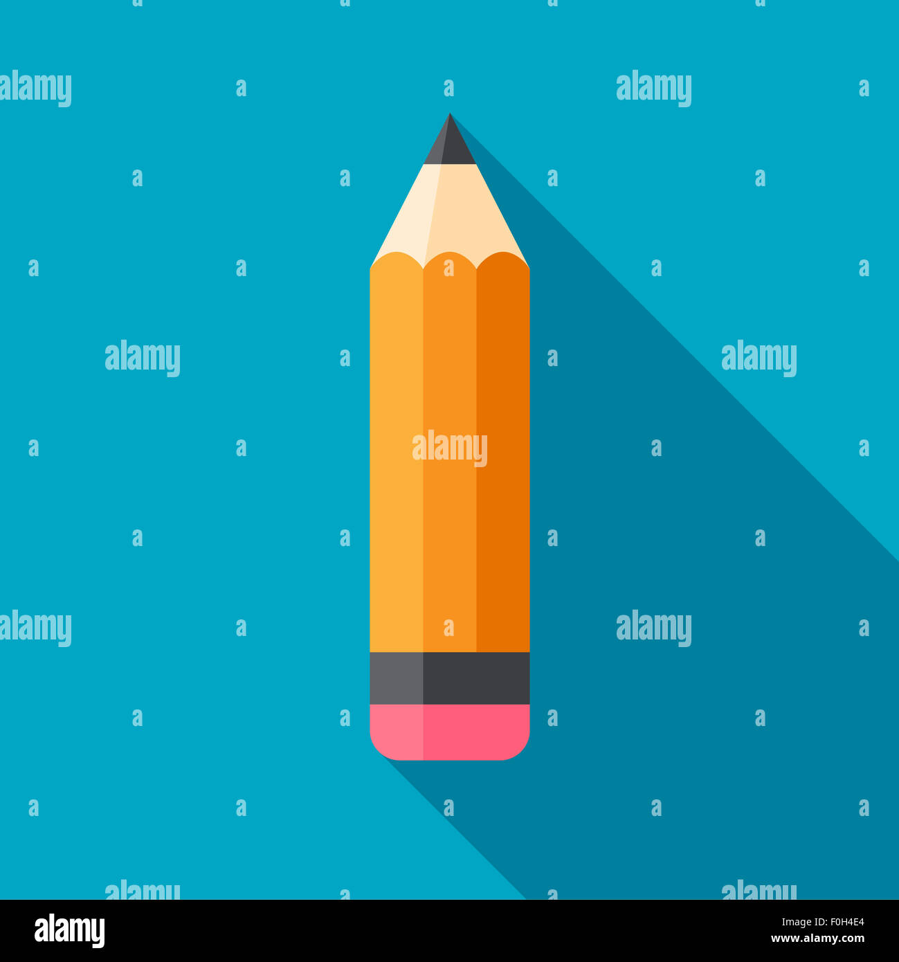 Flat design pencil icon Stock Photo - Alamy