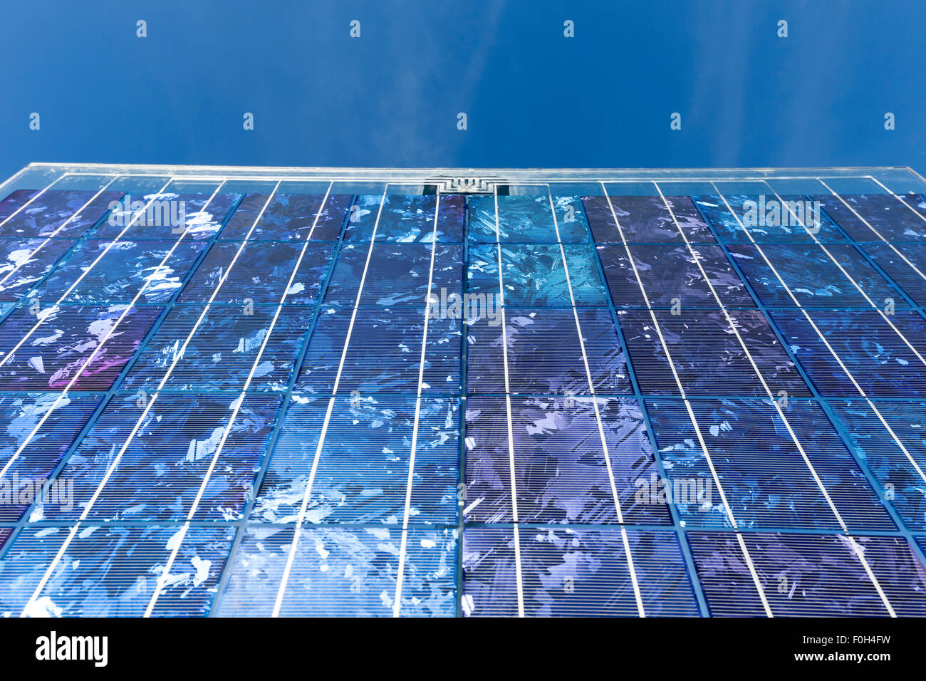 Blue solar panel Stock Photo - Alamy