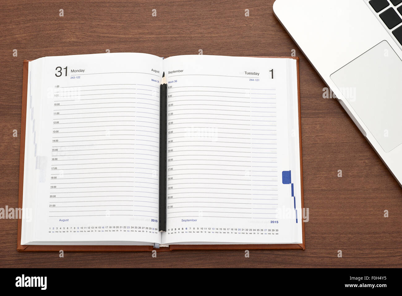 Open diary table hi-res stock photography and images - Alamy