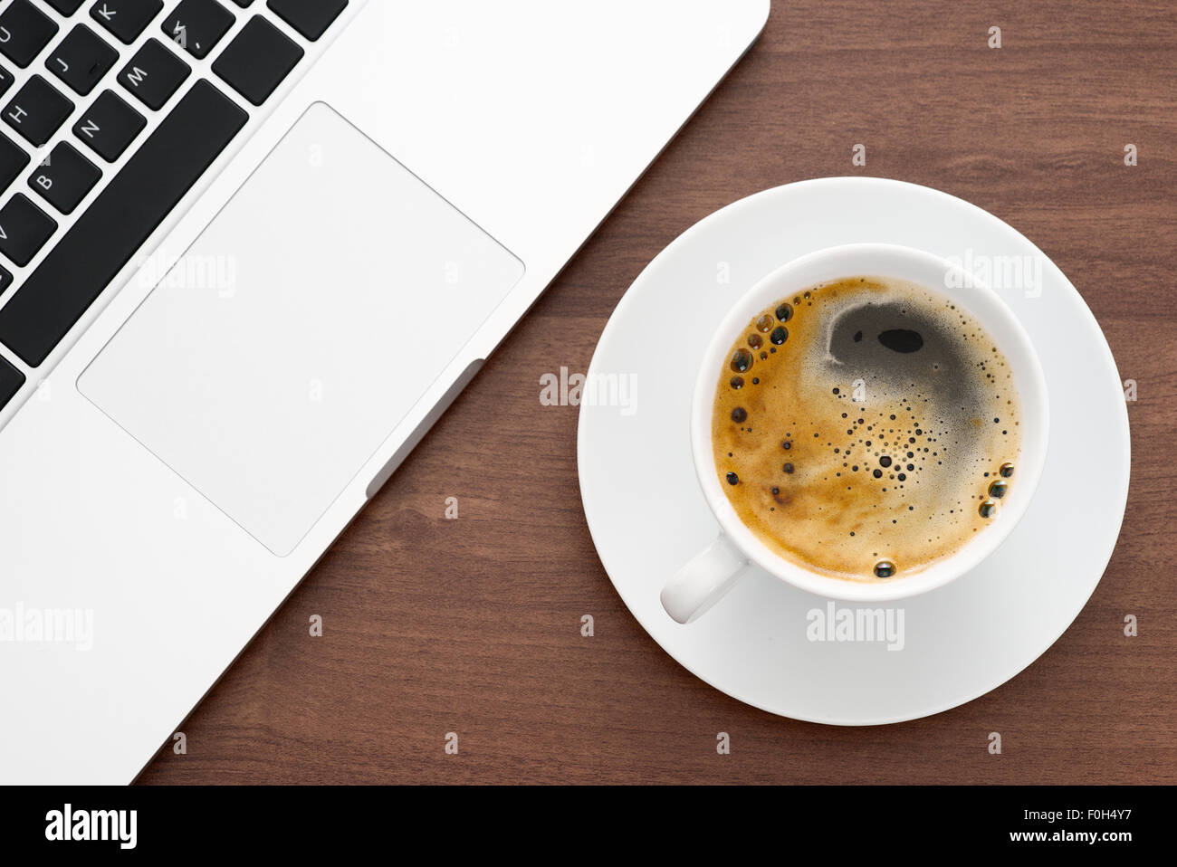 Laptop desk coffee hi-res stock photography and images - Alamy