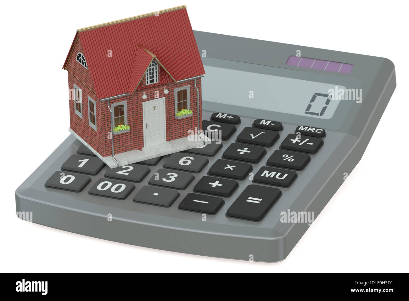 Mortgage and down payment concept isolated on white background Stock ...