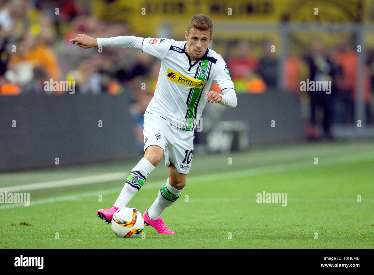 Dortmund, Germany. 15th Aug, 2015. Moenchengladbach's Thorgan Hazard in ...