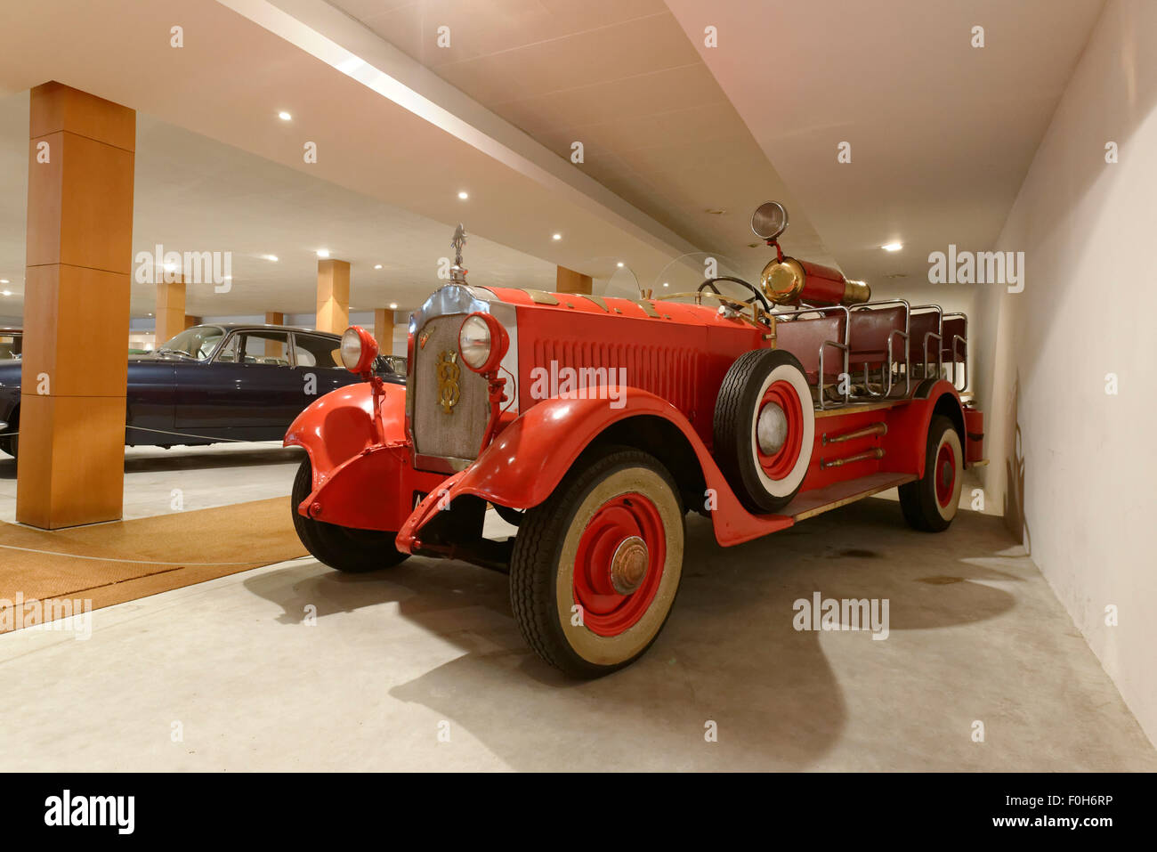 old fire brigade car in the Automobile Museum of Fafe, north of ...