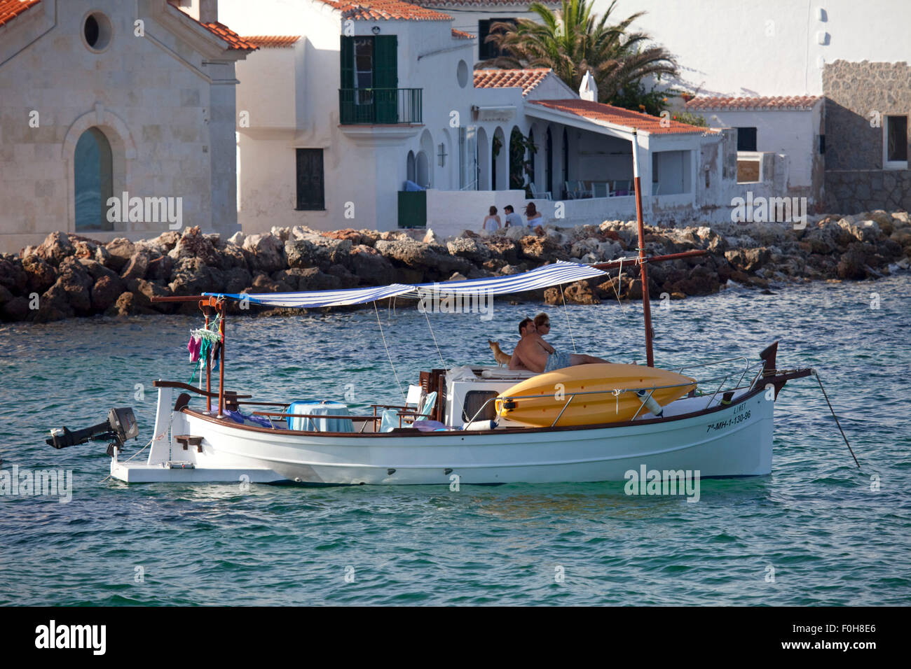 traditional minorcan boat fornell menorca Stock Photo - Alamy