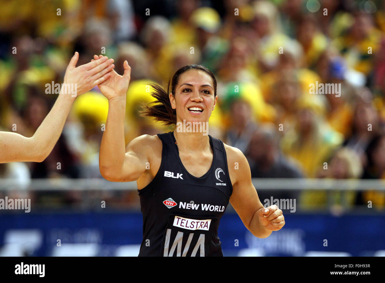 Sydney, Australia. 16th Aug, 2015. Grace Rasmussen celebrates Netball ...