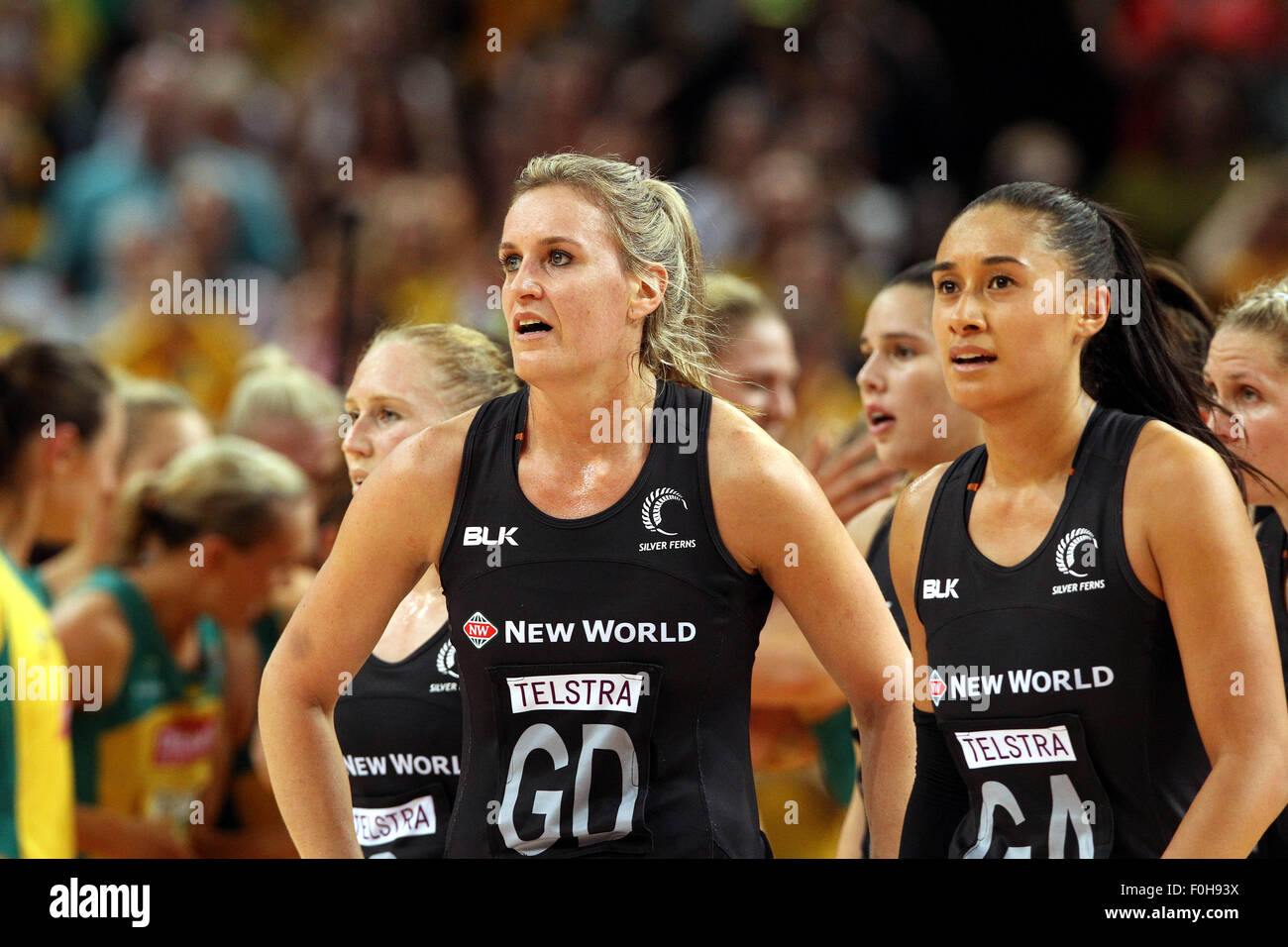 Sydney, Australia. 16th Aug, 2015. Leana de Bruin dejected with Maria ...