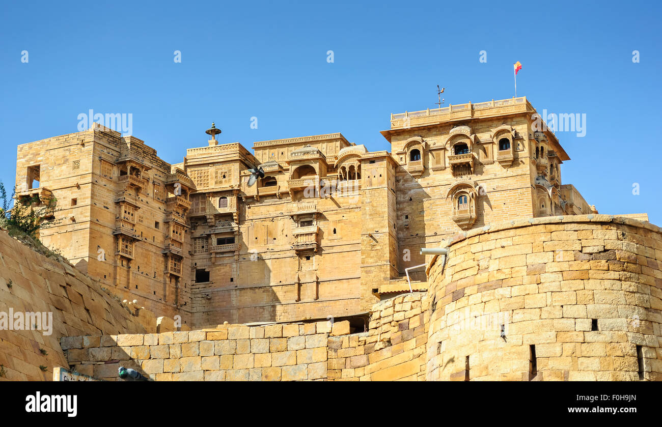 Different Parts of Golden Fort of Jaisalmer, Rajasthan India with copy ...