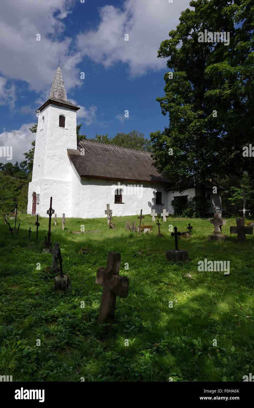 Kassari chapel. Island Kassari. Estonia 9th August, 2015 Stock Photo ...