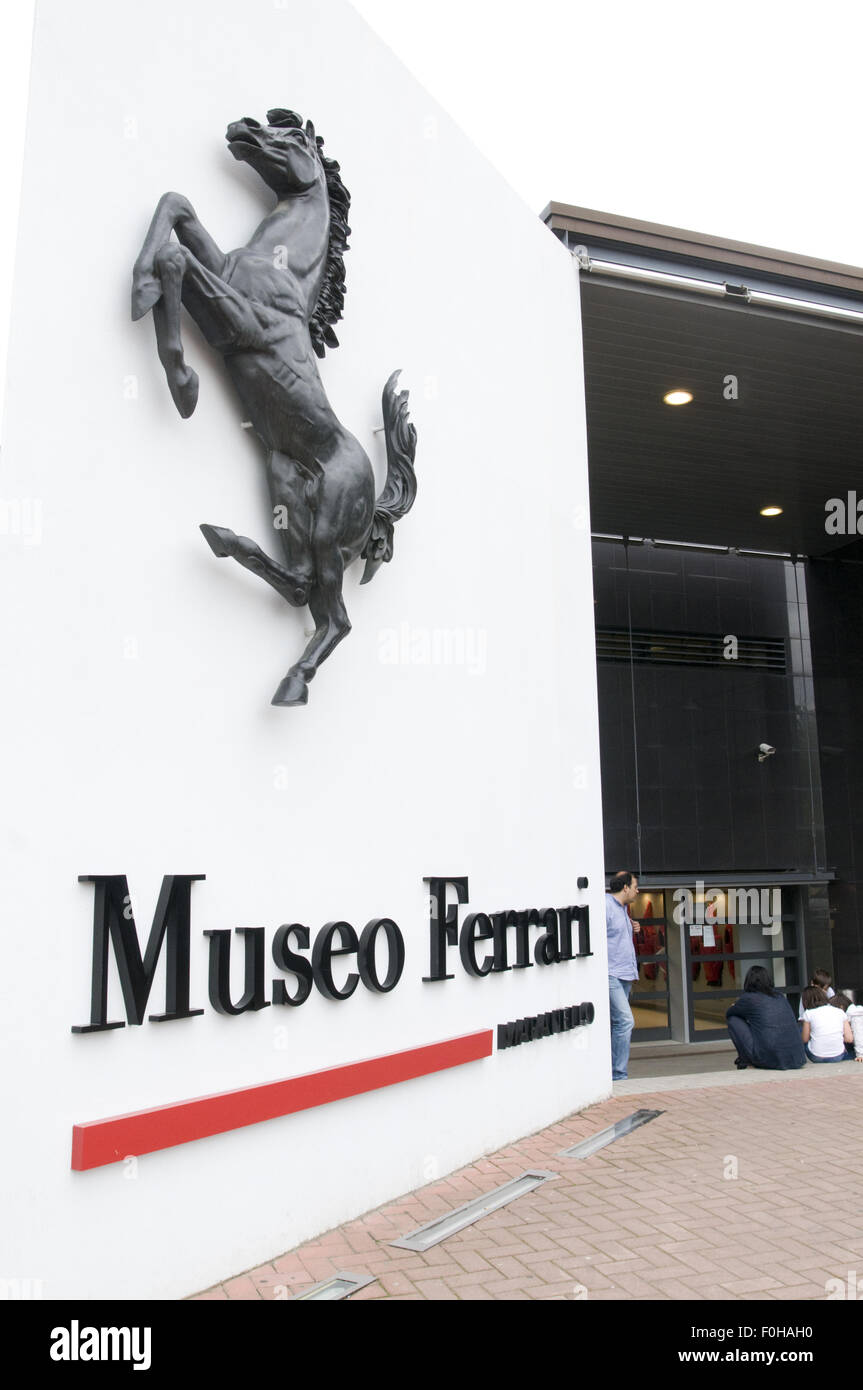 Ferrari Museum (Museo Ferrari) in Maranello, Italy. Entrance Stock ...