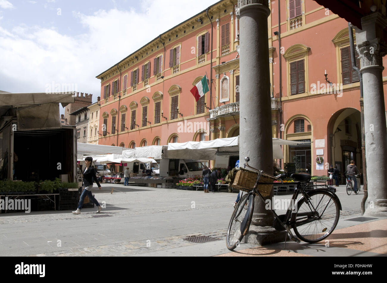 street market on a saturday in Imola, Italy Stock Photo - Alamy