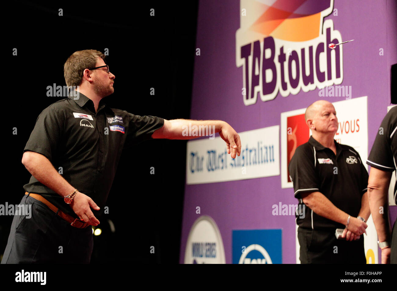 16.08.2015 HBF Stadium Perth, Australia. TabTouch Perth Darts Masters ...