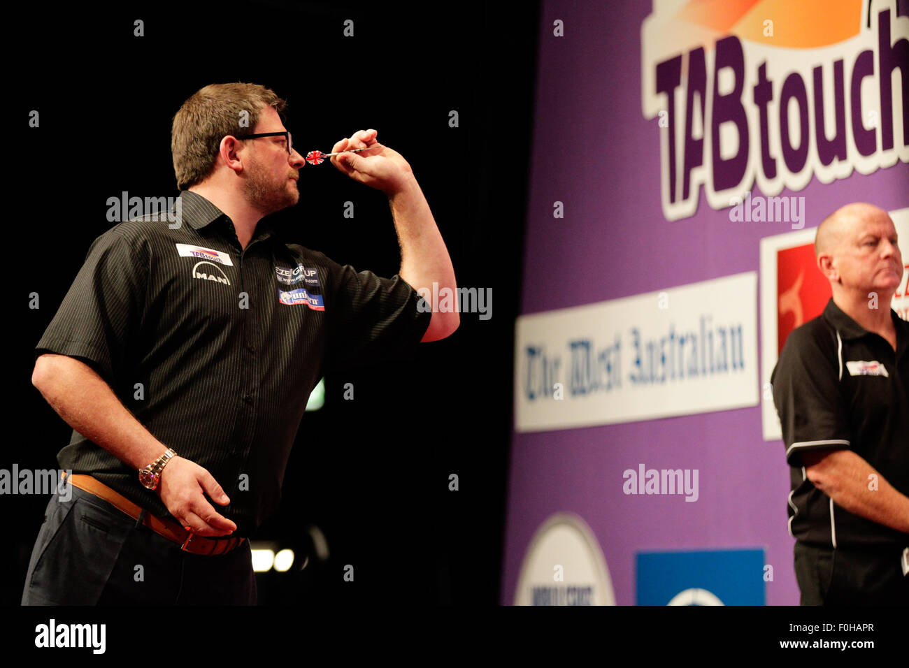 16.08.2015 HBF Stadium Perth, Australia. TabTouch Perth Darts Masters ...