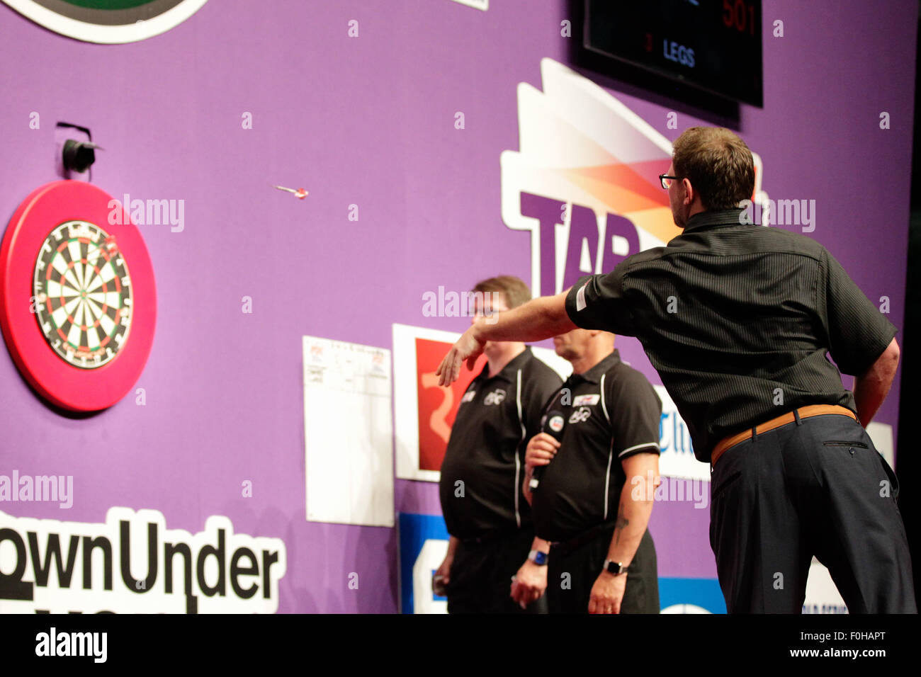 16.08.2015 HBF Stadium Perth, Australia. TabTouch Perth Darts Masters ...