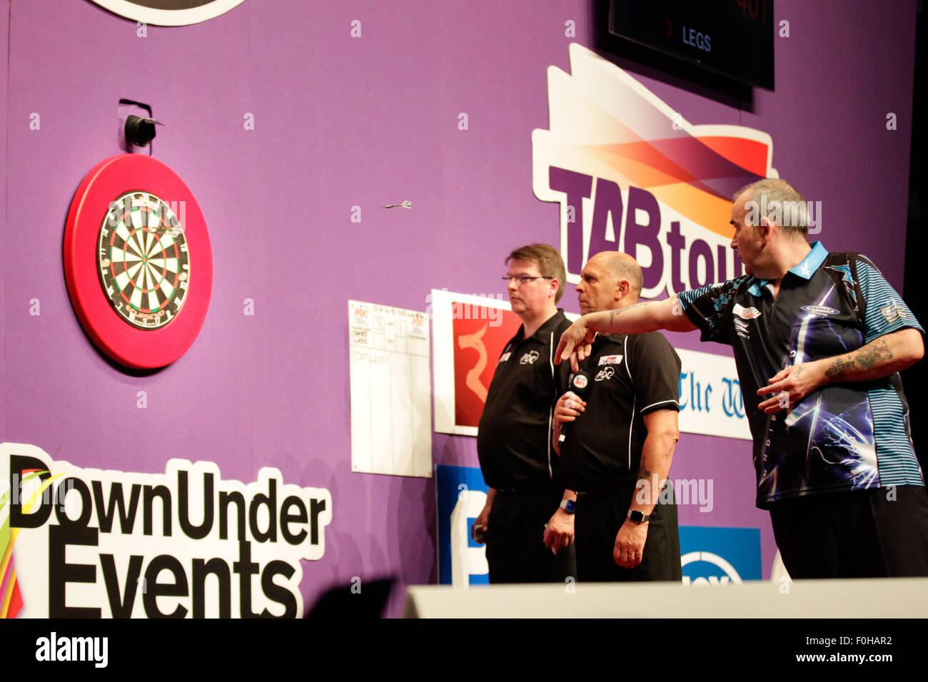 16.08.2015 HBF Stadium Perth, Australia. TabTouch Perth Darts Masters ...