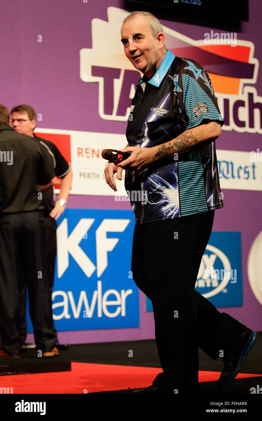 16.08.2015 HBF Stadium Perth, Australia. TabTouch Perth Darts Masters ...