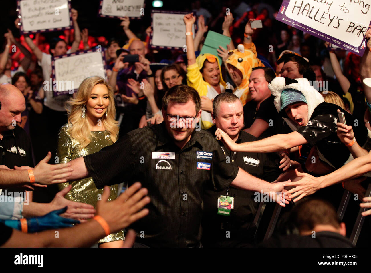 16.08.2015 HBF Stadium Perth, Australia. TabTouch Perth Darts Masters ...