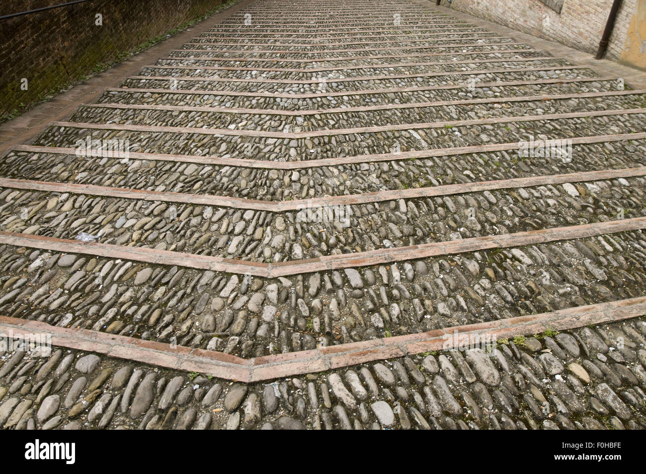 walkway in the medieval castle in Cesena, Italy Stock Photo - Alamy