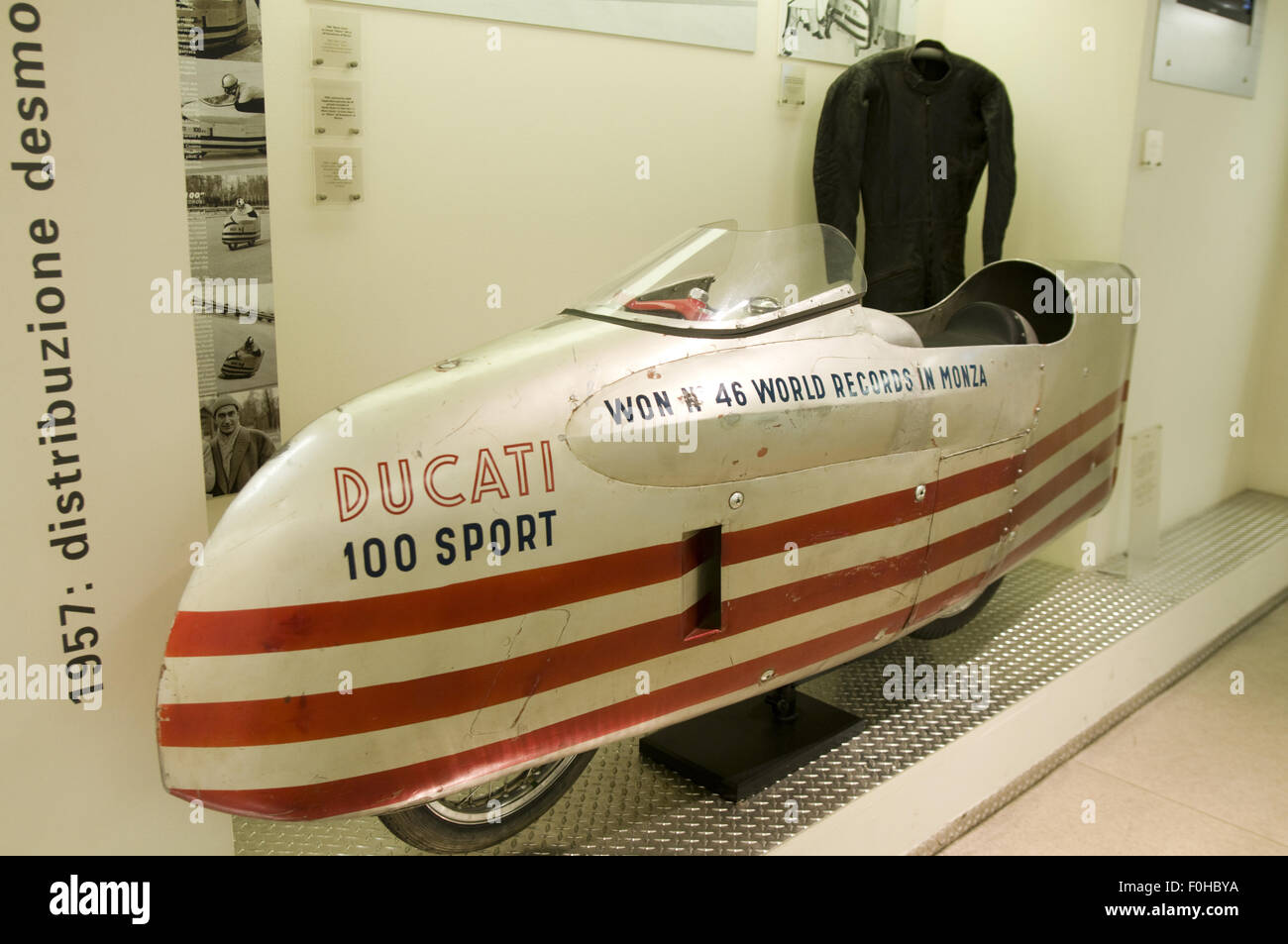 Ducati bike that established the world record in 1946 in Monza shown in ...