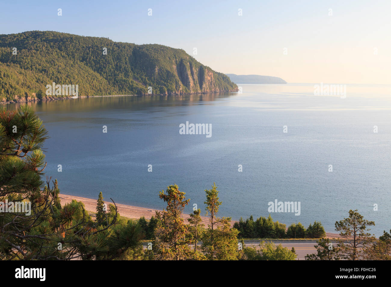 Old Woman Bay of Lake Superior in a sunny summer afternoon Stock Photo ...