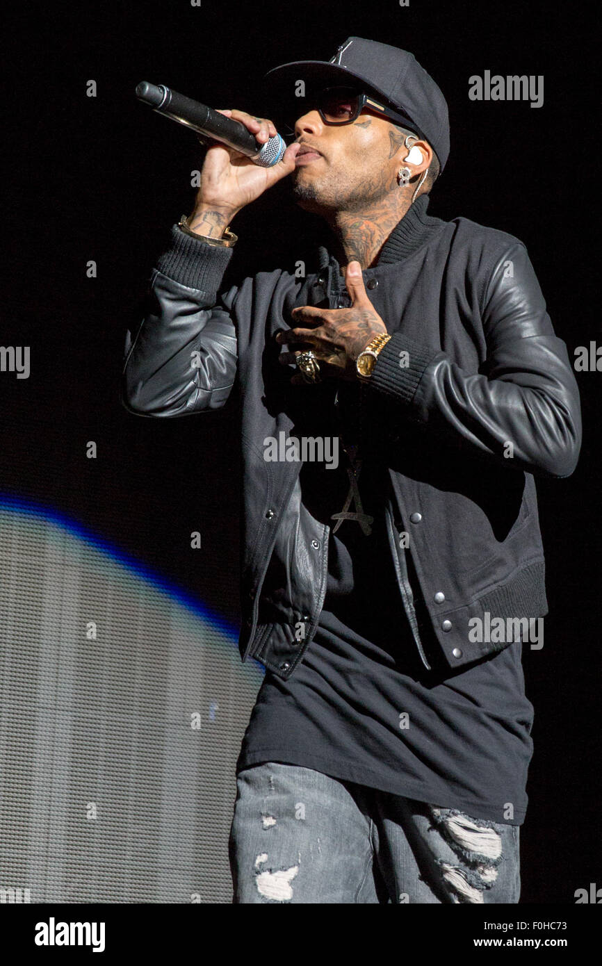 Tinley Park, Illinois, USA. 14th Aug, 2015. Rapper KID INK performs ...