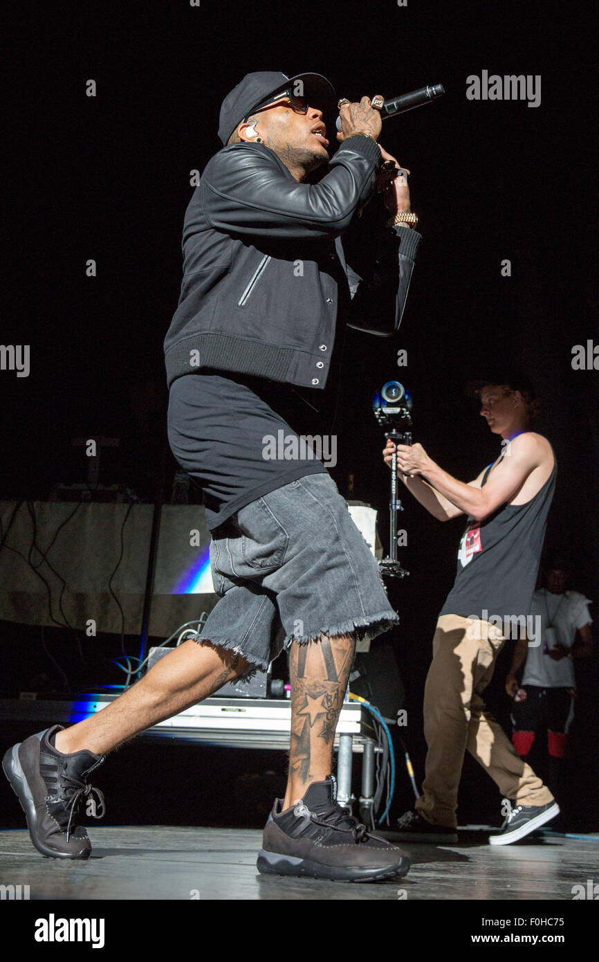 Tinley Park, Illinois, USA. 14th Aug, 2015. Rapper KID INK performs ...