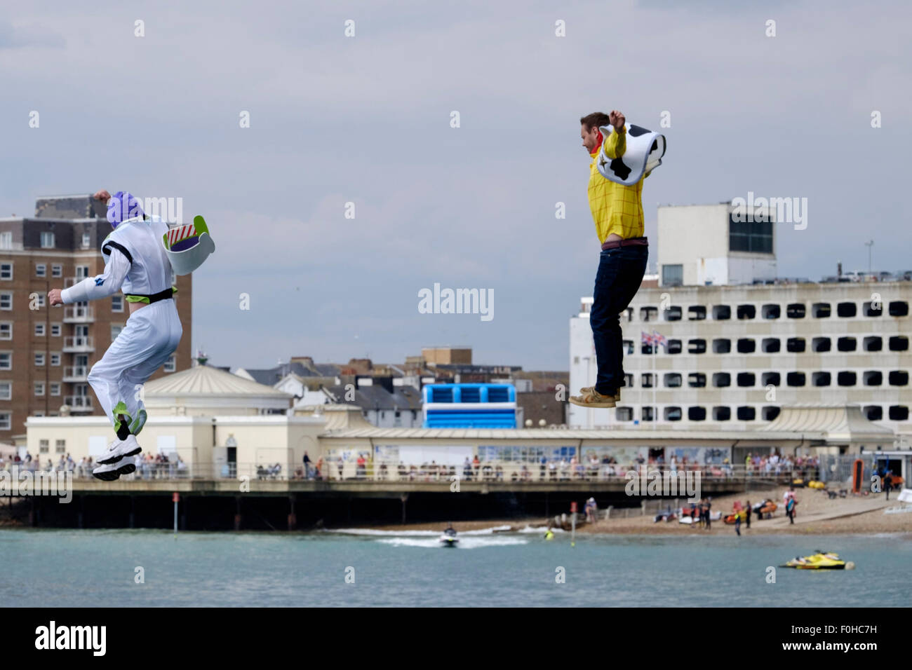 Worthing Birdman 2015 on 16/08/2015 at Worthing Pier, Worthing. With ...