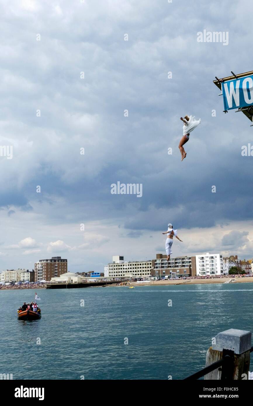 Worthing Birdman 2015 on 16/08/2015 at Worthing Pier, Worthing. With ...