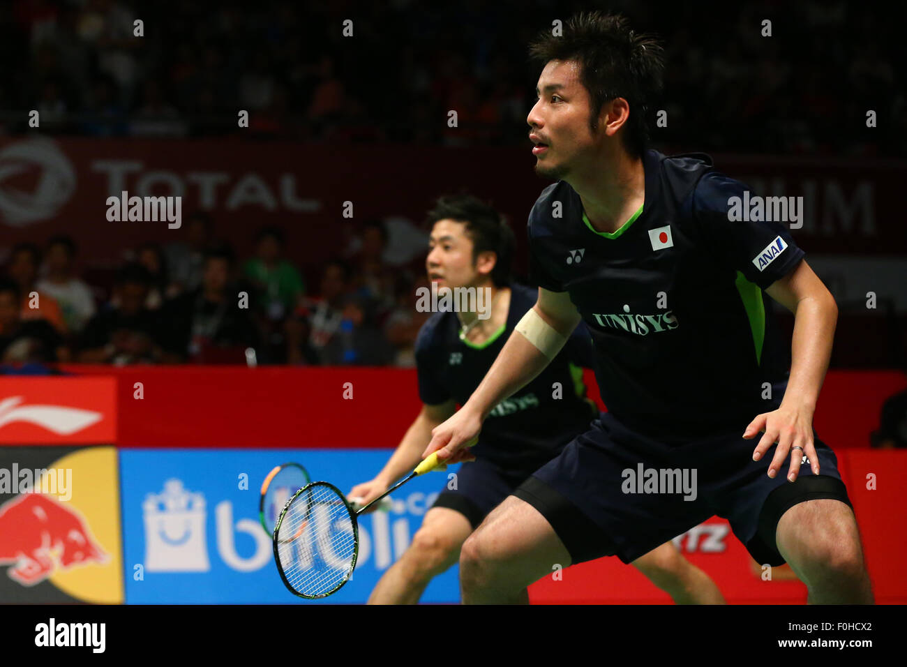 Istora Senayan Arena, Jakarta, Indonesia. 15th Aug, 2015. Kenichi Hayakawa & Hiroyuki Endo (JPN ...