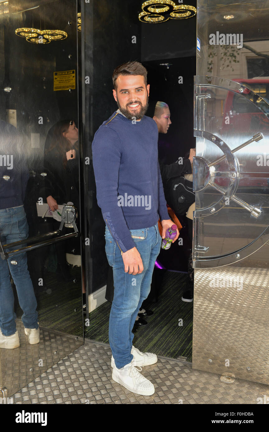 TOWIE cast member Ricky Rayment arriving at a venue in London Stock ...
