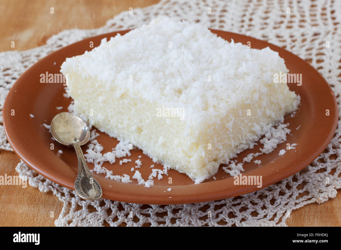 Brazilian traditional dessert: sweet couscous (tapioca) pudding (cuscuz ...