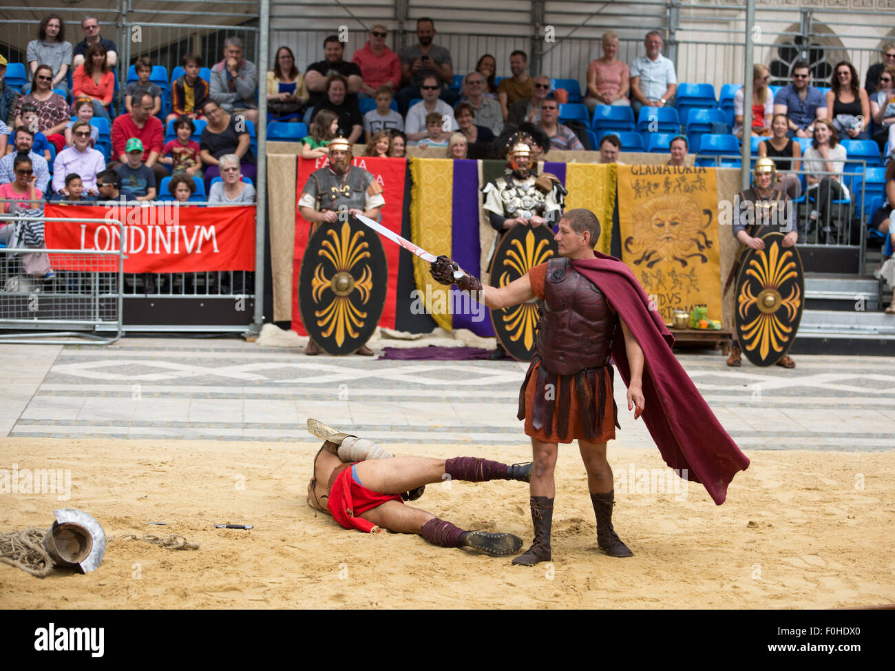 The Gladiator Games Guildhall Amphitheater London Stock Photo - Alamy