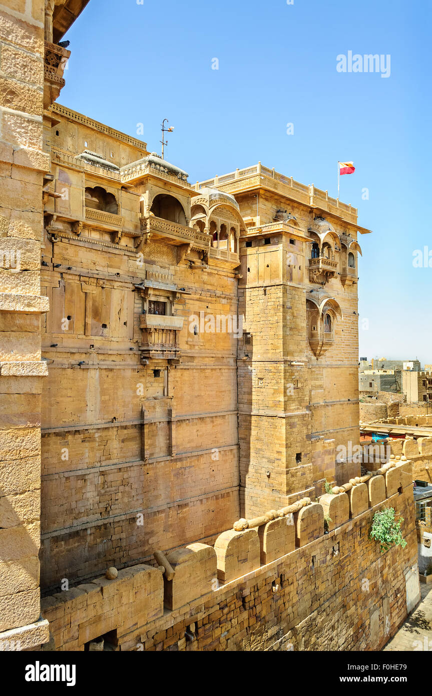 Different Parts of Golden Fort of Jaisalmer, Rajasthan India with copy ...