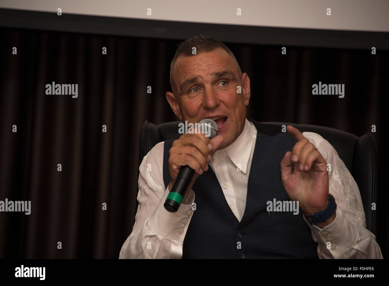 Ex footballer, now actor, Vinnie Jones at An Audience With Vinnie Jones ...
