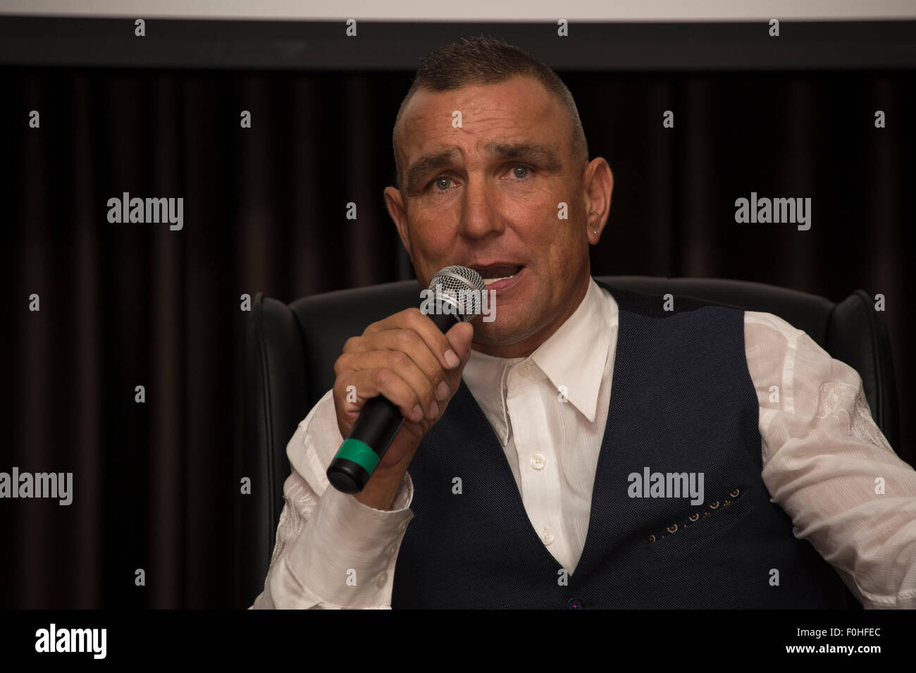 Ex footballer, now actor, Vinnie Jones at An Audience With Vinnie Jones ...