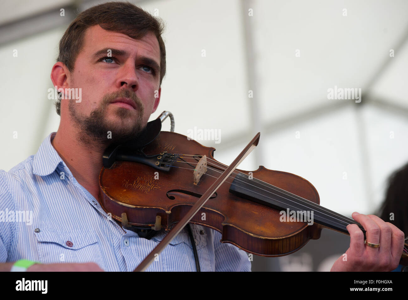 Crieff, Scotland, 16th of August 2015. The popular folk band Skerryvore ...