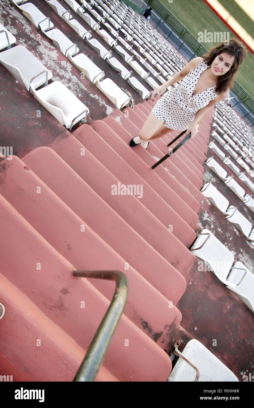Girl football stadium hi-res stock photography and images - Alamy