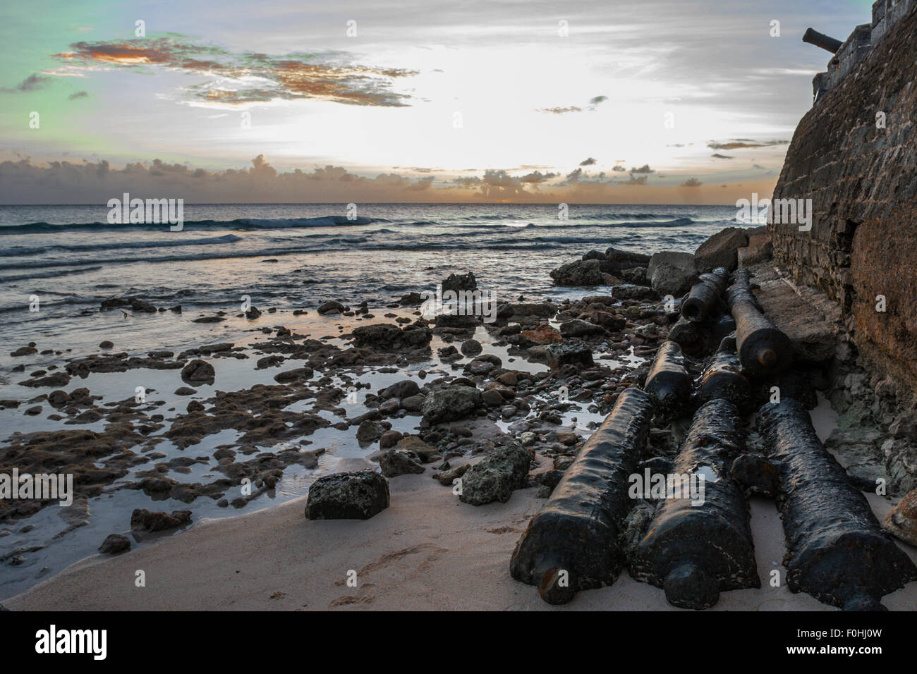CANNON AT NEEDHAM'S POINT, BRIDGETOWN, BARBADOS - CIRCA 2009 Stock ...