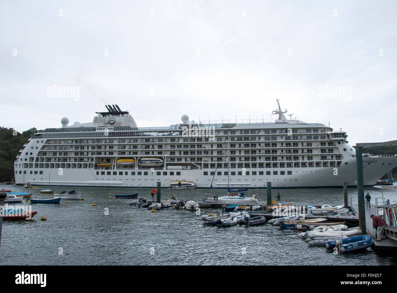 FOWEY,CORNWALL/UNITED KINGDOM -AUGUST 5th :The World cruise liner at ...