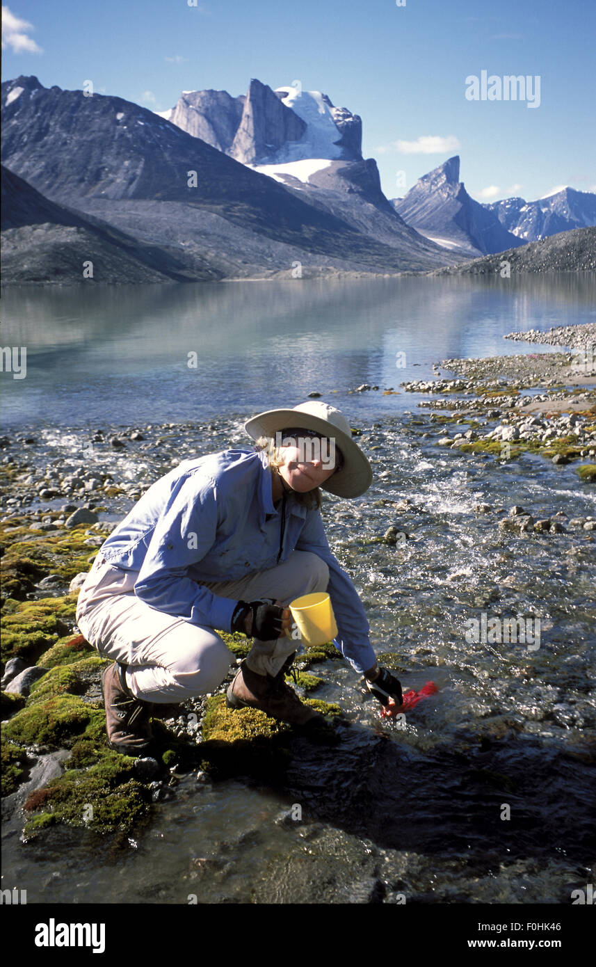 Drinking water on Baffin Island Stock Photo - Alamy