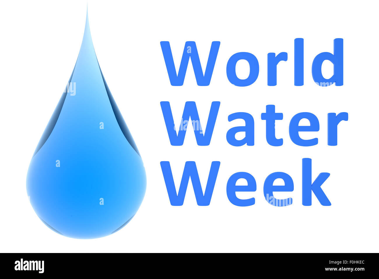 World Water Week concept isolated on white background Stock Photo - Alamy