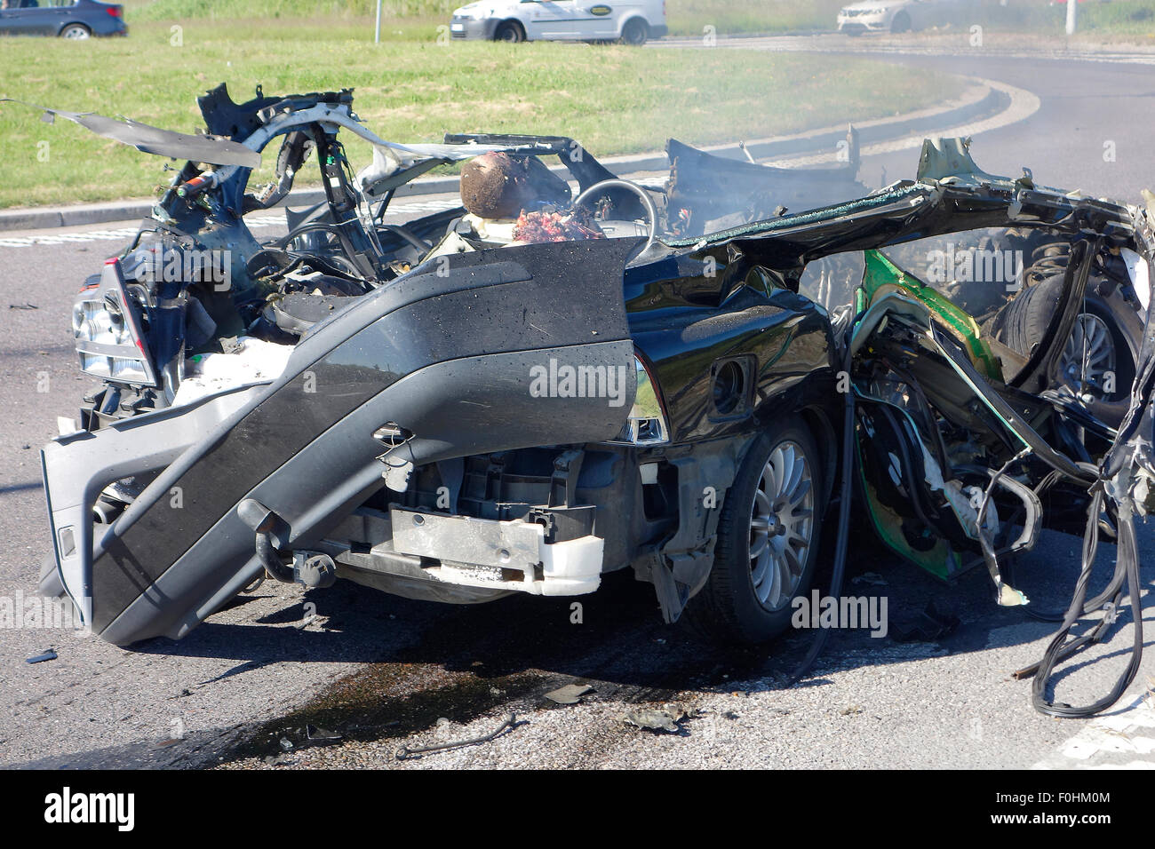 12 June 2015. Car bomb ripped apart the vehicle as it drove up to a ...