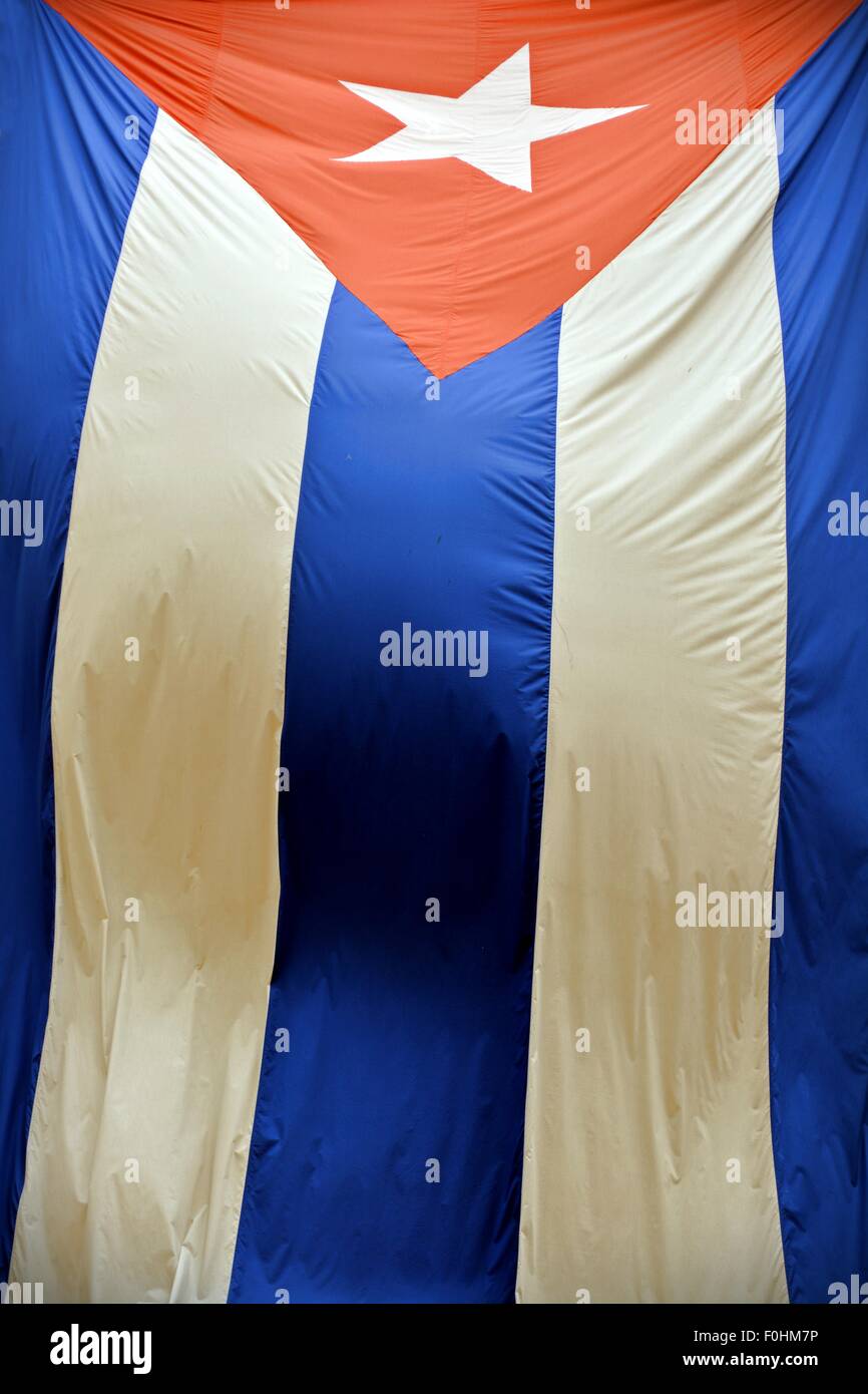Giant Cuban flag taken in Havana Stock Photo - Alamy