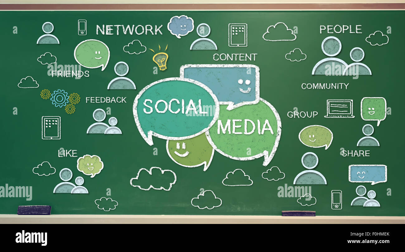 Cartoon people social media bubble hi-res stock photography and images ...