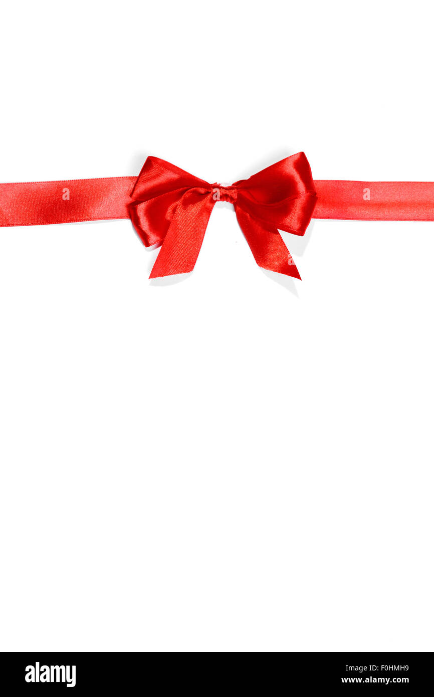 Red ribbons with bow Stock Photo - Alamy