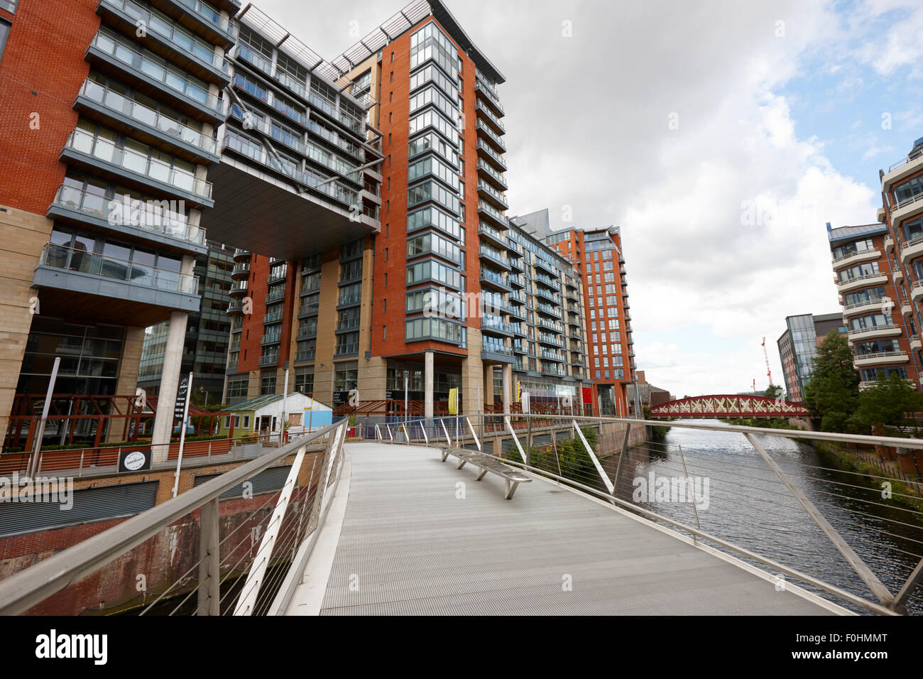 The river irwell between Spinningfields and salford Manchester England ...