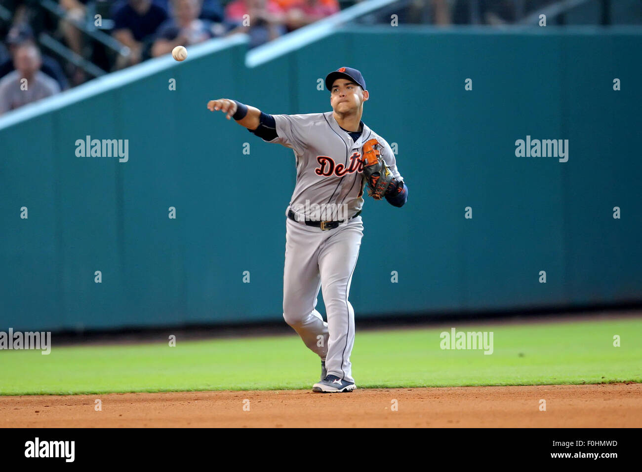 Houston, TX, USA. 16th Aug, 2015. Detroit Tigers shortstop Jose ...