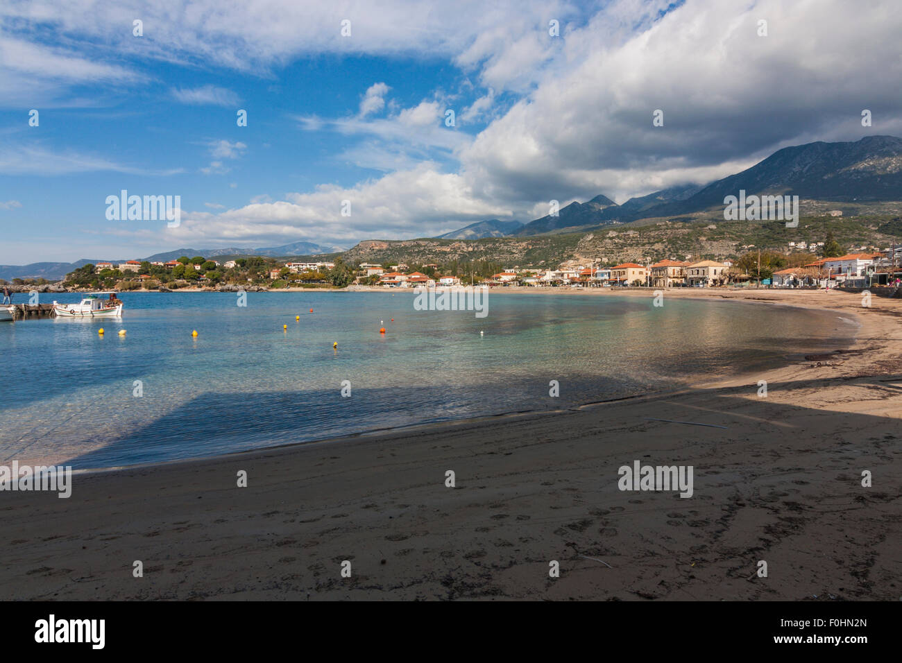 Harbour and Bay at Stoupa, Greece Stock Photo - Alamy